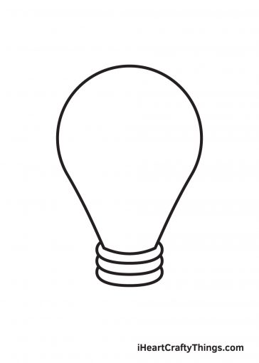 Light Bulb Drawing — How To Draw A Light Bulb Step By Step