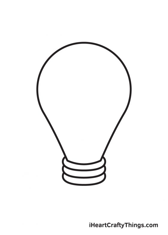 Light Bulb Drawing — How To Draw A Light Bulb Step By Step