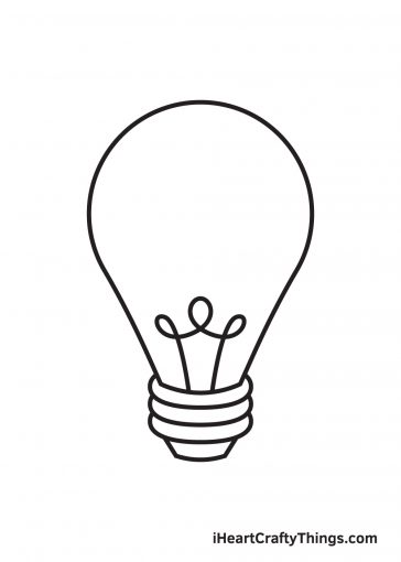 Light Bulb Drawing — How To Draw A Light Bulb Step By Step