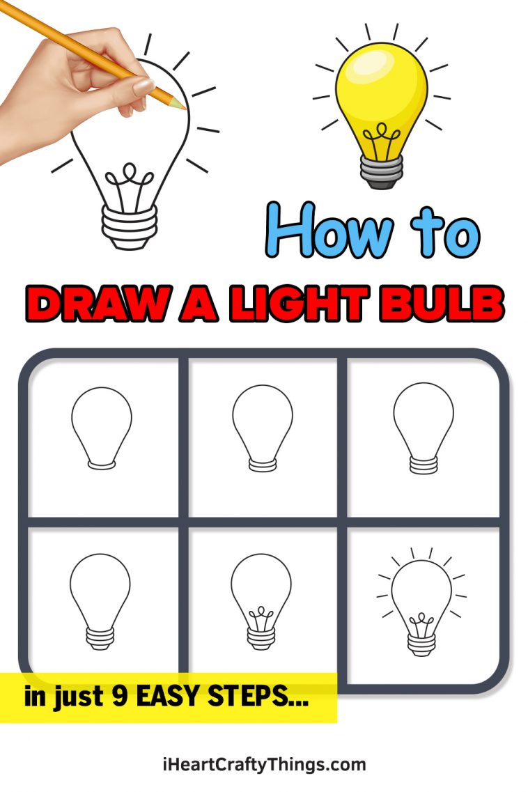 Light Bulb Drawing — How To Draw A Light Bulb Step By Step
