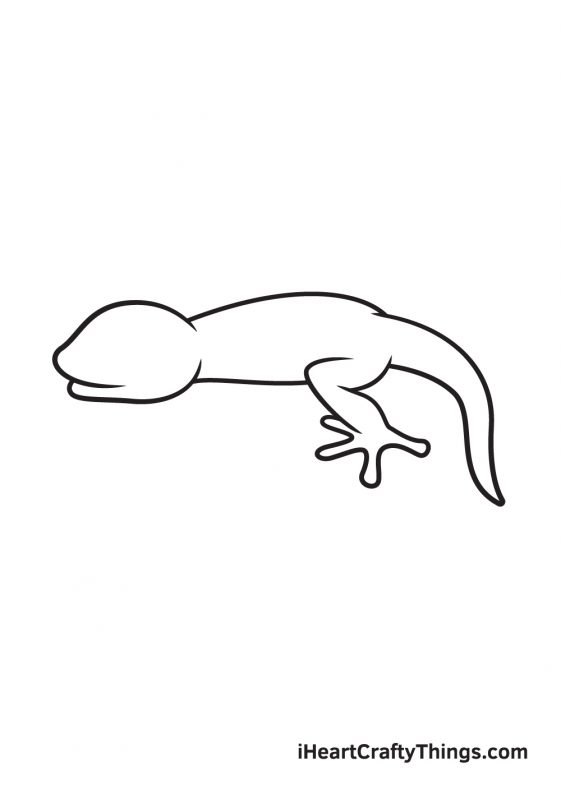 Lizard Drawing - How To Draw A Lizard Step By Step