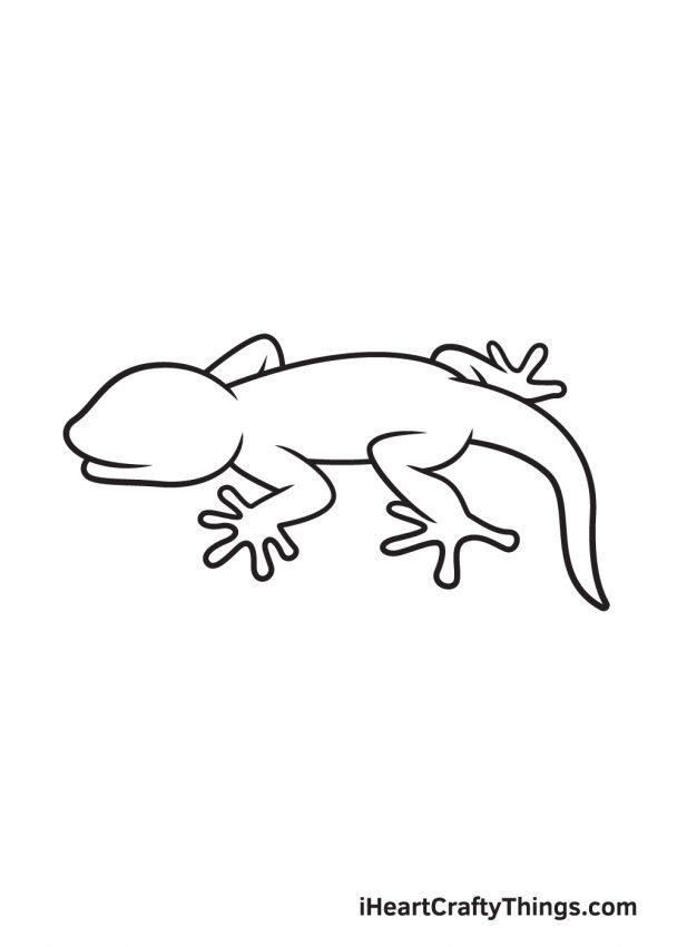 Lizard Drawing - How To Draw A Lizard Step By Step