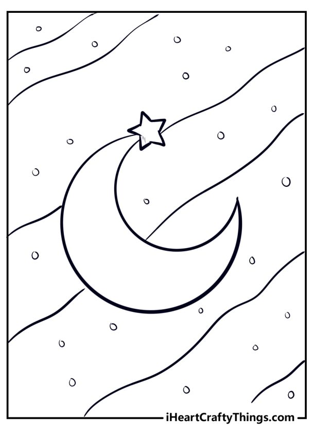 15 Moon Coloring Pages (100% Free Printables)