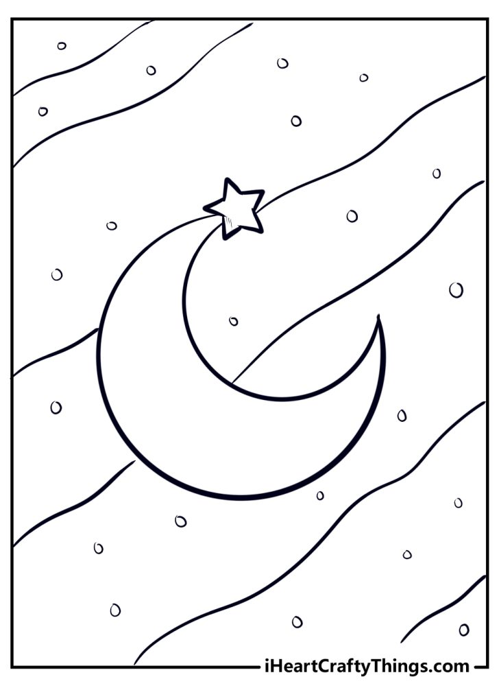 15 Moon Coloring Pages (100% Free Printables)