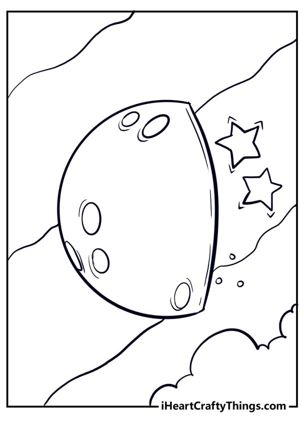 15 Moon Coloring Pages (100% Free Printables)