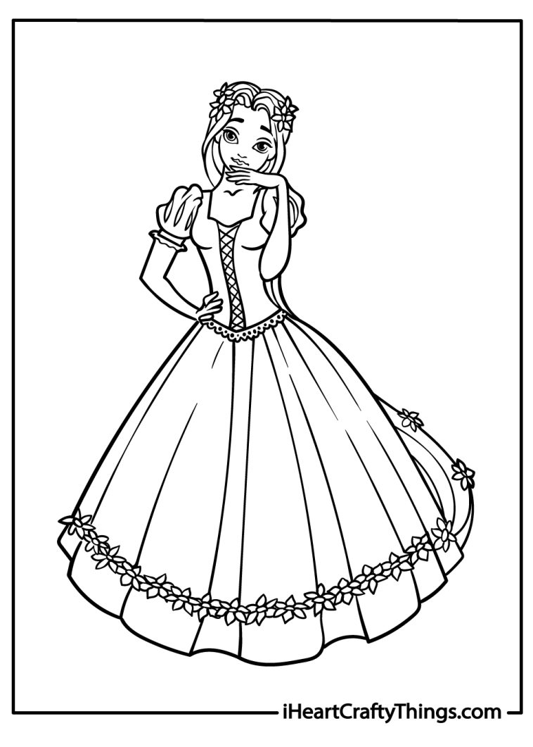 Rapunzel Tangled Coloring Pages (30+ Free Printable PDFs)