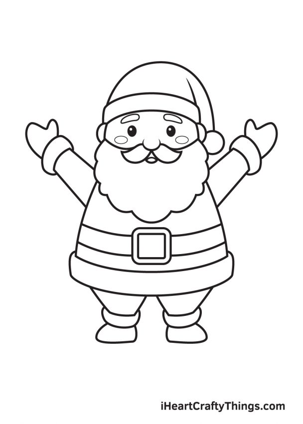 Santa Claus Drawing - How To Draw Santa Claus Step By Step