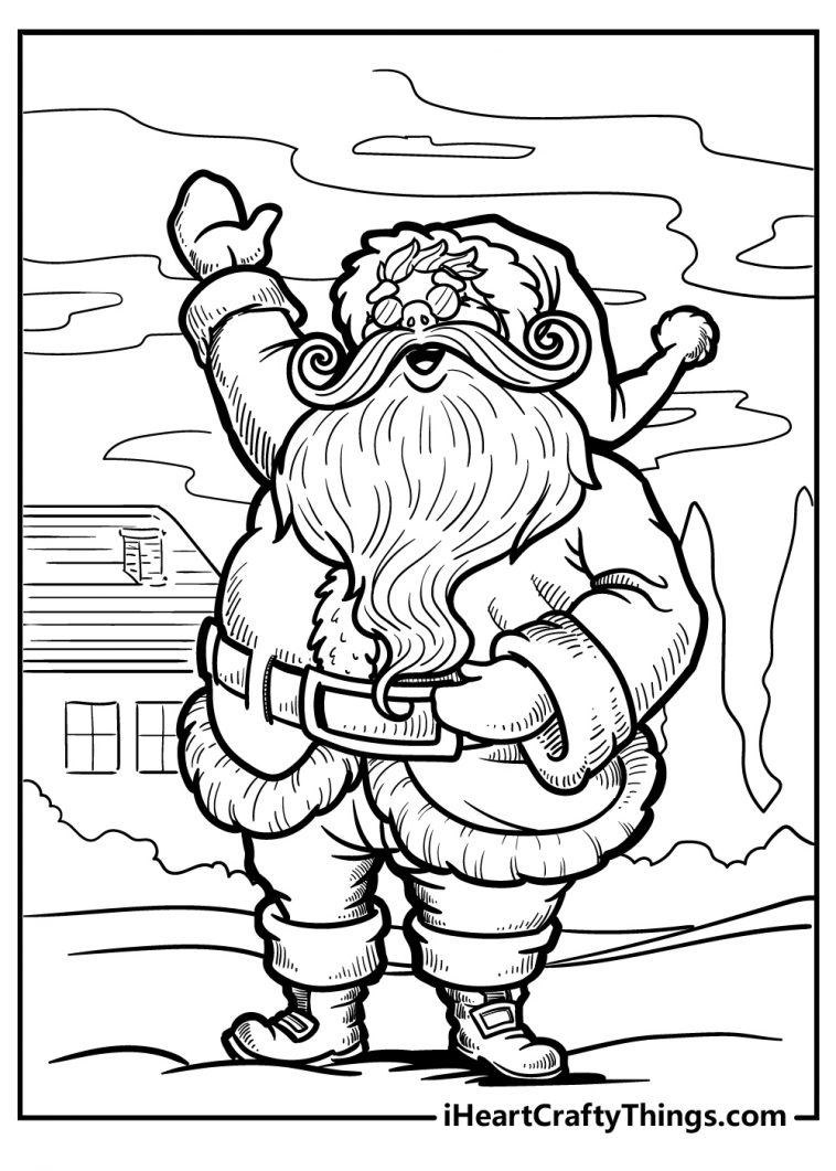55 Santa Claus Coloring Pages (100% Free Printable Sheets)