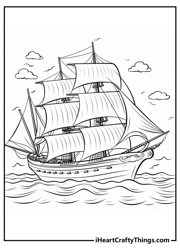 15 Ships And Boats Coloring Pages (100% Free Printables)