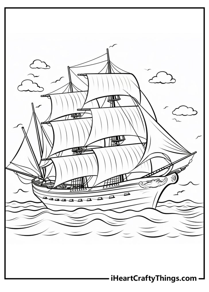 15 Ships And Boats Coloring Pages (100% Free Printables)