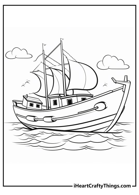 15 Ships And Boats Coloring Pages (100% Free Printables)