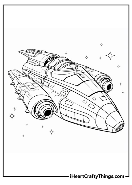 15 Spaceship Coloring Pages (100% Free Printables)