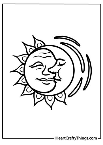 15 Sun And Moon Coloring Pages (100% Free Printables)
