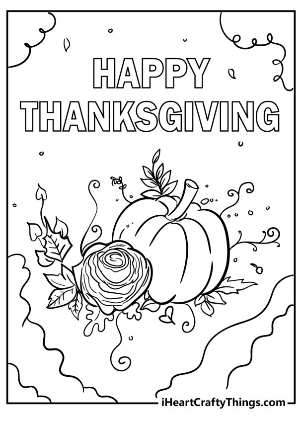 40 Thanksgiving Coloring Pages (Printable Free PDF For Kids)