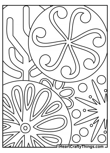 Abstract Coloring Pages (100% Free Printables)