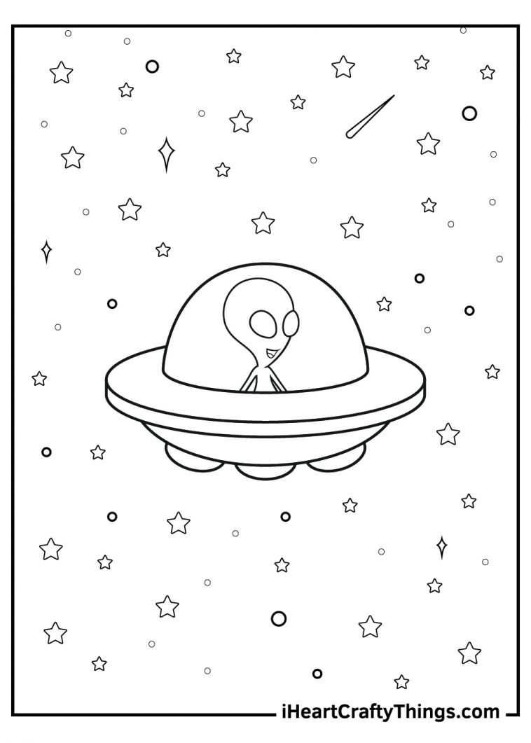 Alien Coloring Pages: 15 Free Printable Sheets For Kids