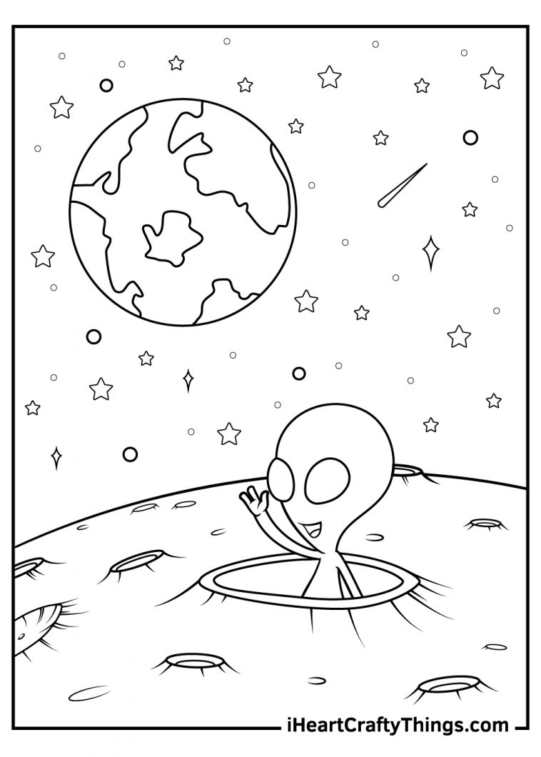 Alien Coloring Pages: 15 Free Printable Sheets For Kids