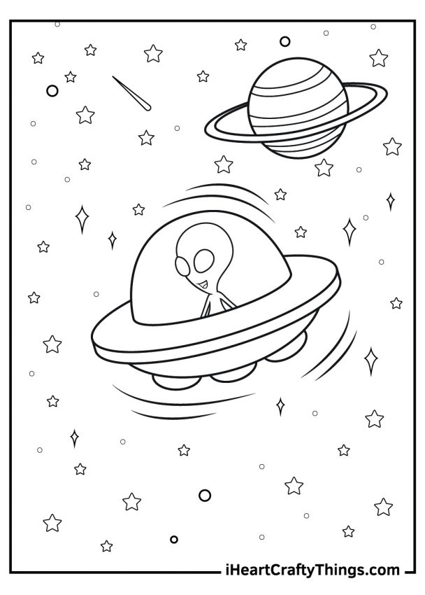 Alien Coloring Pages: 15 Free Printable Sheets For Kids