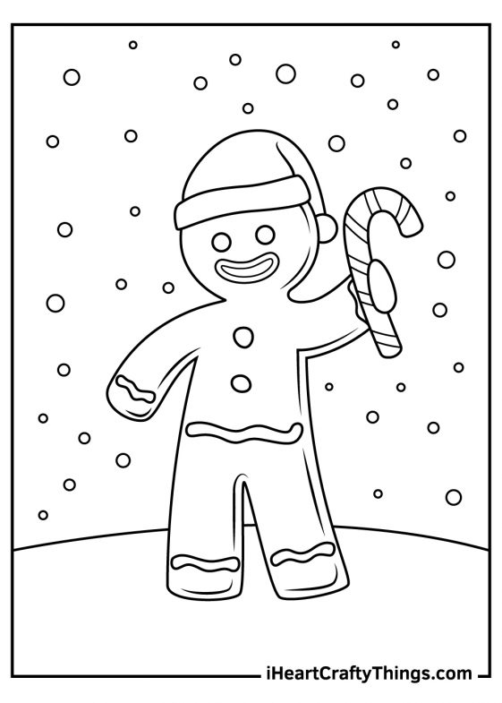 35 Christmas Gingerbread Man Coloring Pages: Free Printables