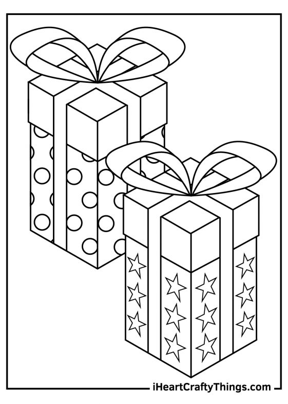 25 Christmas Present Coloring Pages (100% Free Printables)