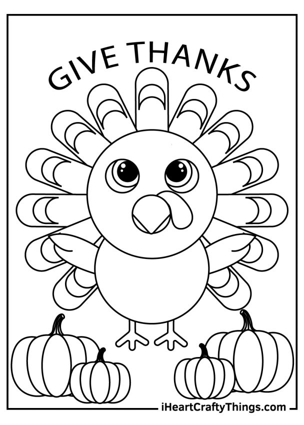 40 Turkey Coloring Pages (Free Printables For Thanksgiving)