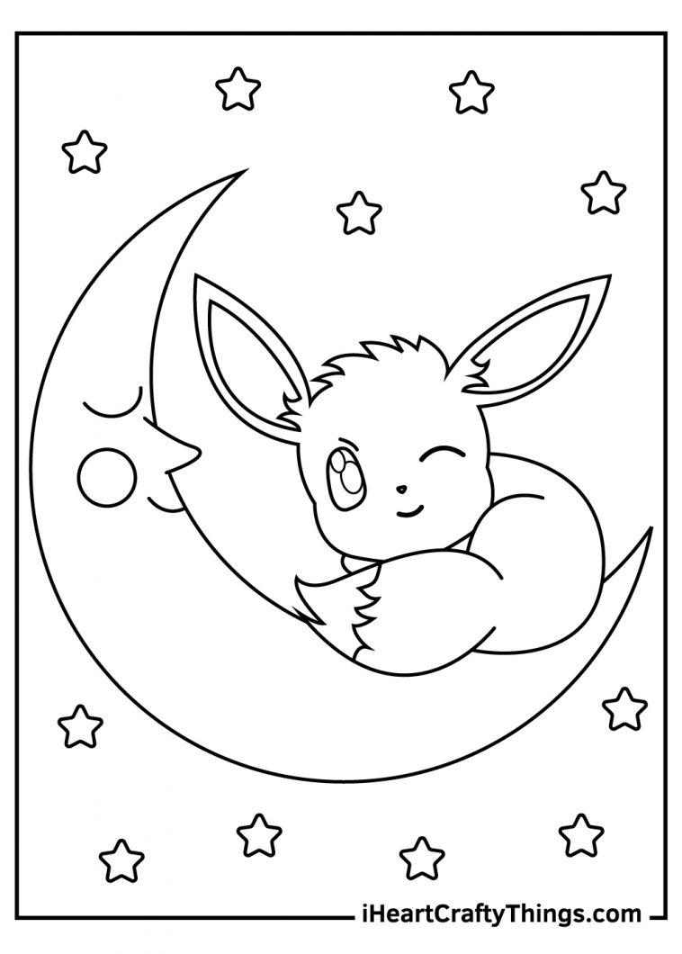 Eevee Pokemon Coloring Pages (100% Free Printables)