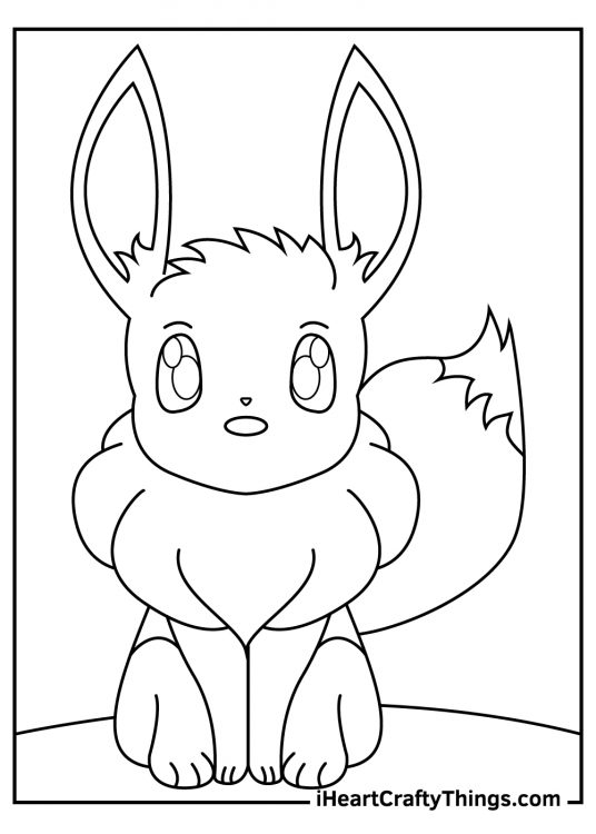 Eevee Pokemon Coloring Pages (100% Free Printables)