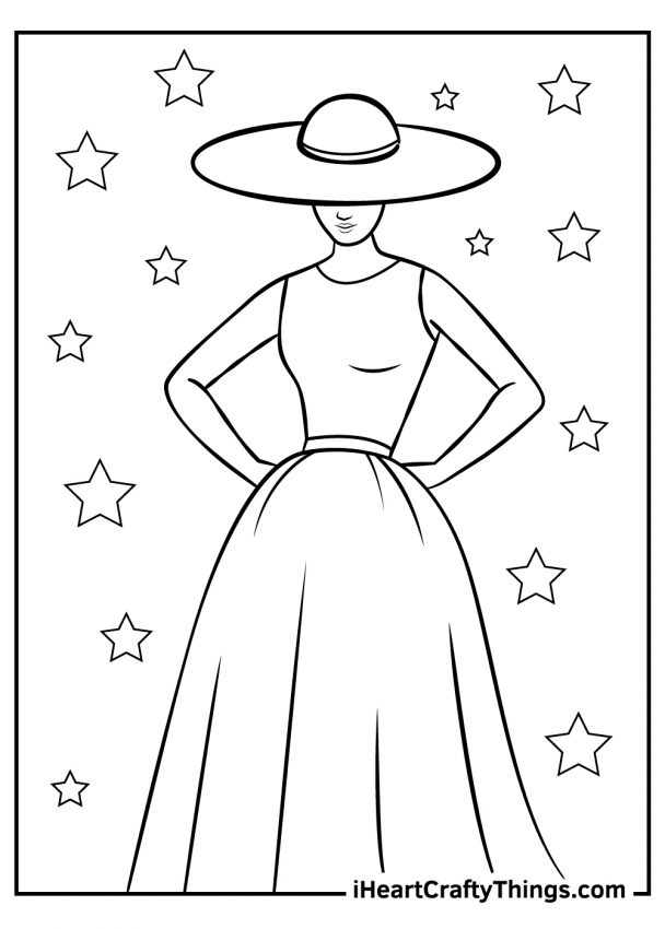 15 Fashion Coloring Pages (100% Free Printables)