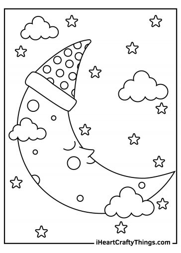 15 Moon Coloring Pages (100% Free Printables)