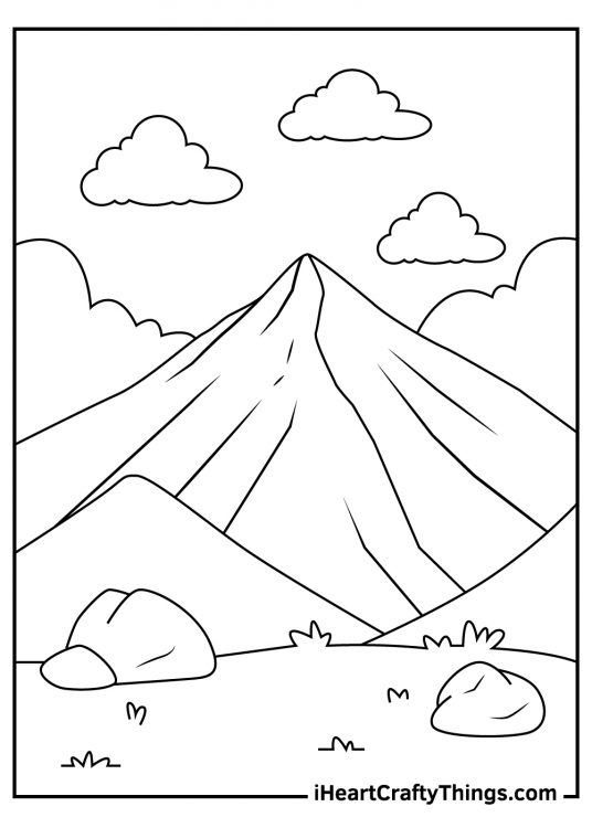 15 Mountains Coloring Pages (100% Free Printables)
