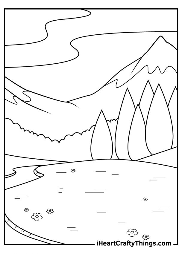 15 Mountains Coloring Pages (100% Free Printables)