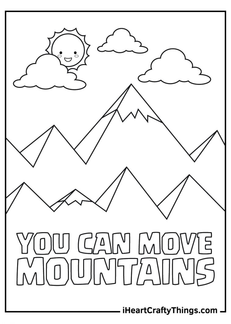 15 Mountains Coloring Pages (100% Free Printables)