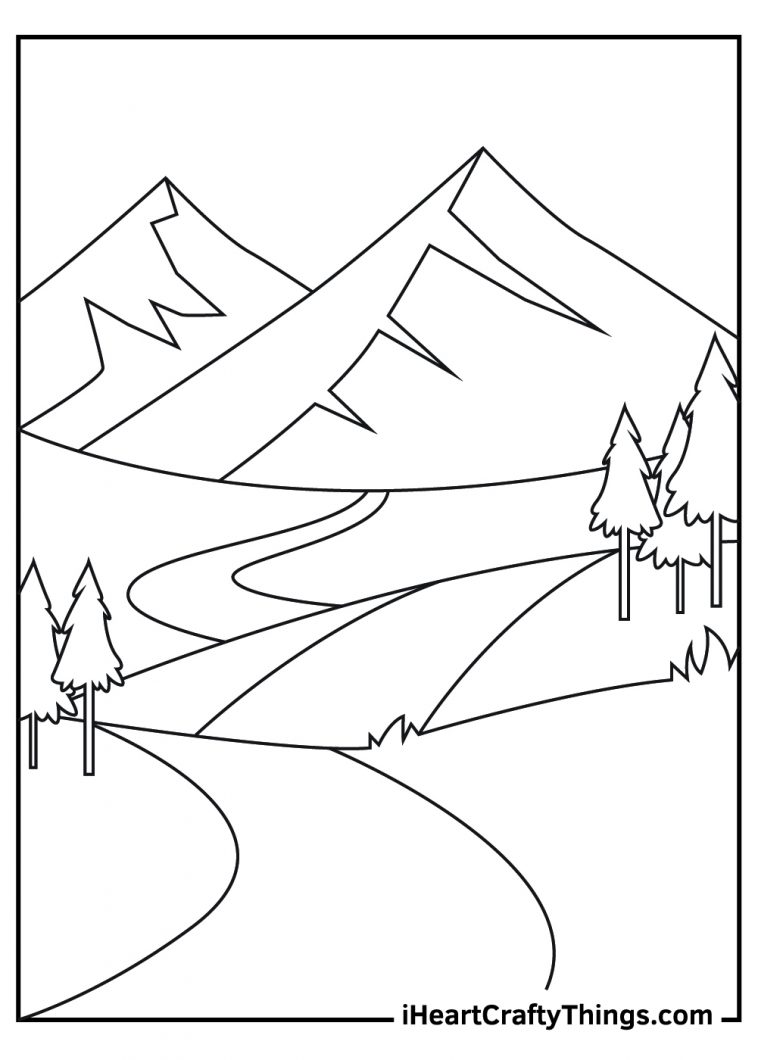 15 Mountains Coloring Pages (100% Free Printables)