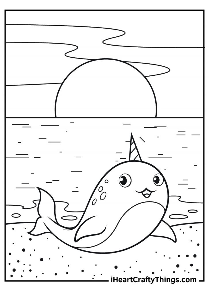15 Narwhal Coloring Pages (100% Free Printables)
