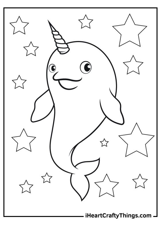 15 Narwhal Coloring Pages (100% Free Printables)