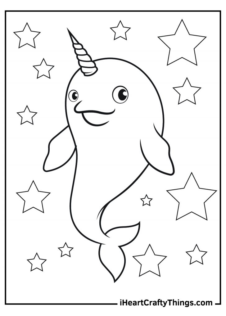15 Narwhal Coloring Pages (100% Free Printables)