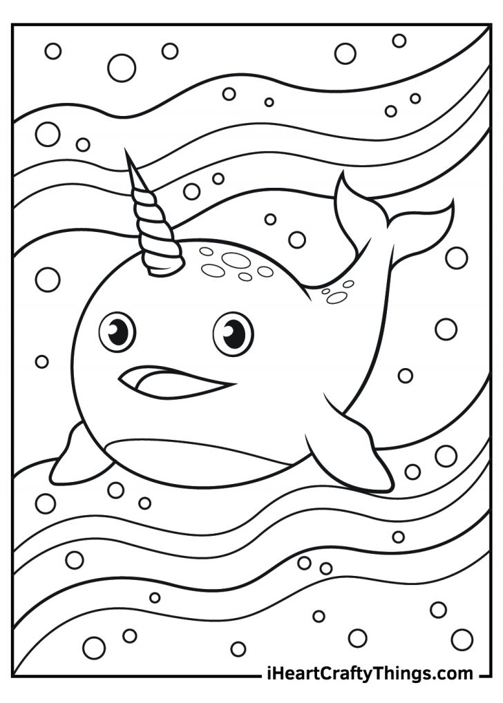 15 Narwhal Coloring Pages (100% Free Printables)