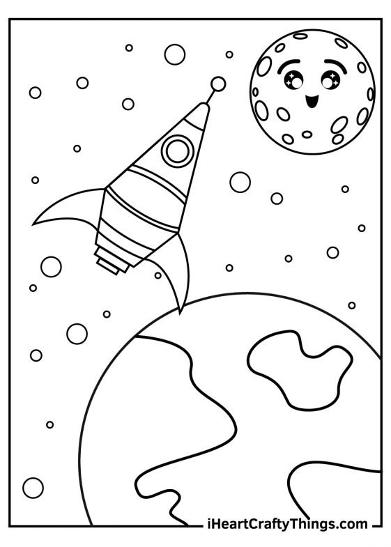 32 Outer Space Coloring Pages (100% Free Printables)
