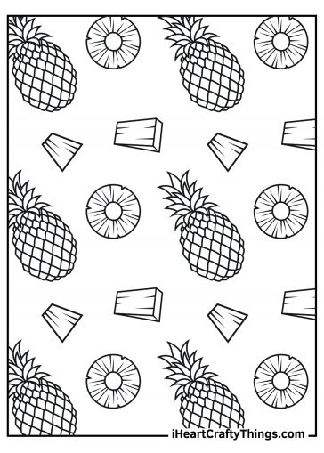15 Pineapple Coloring Pages (100% Free Printables)