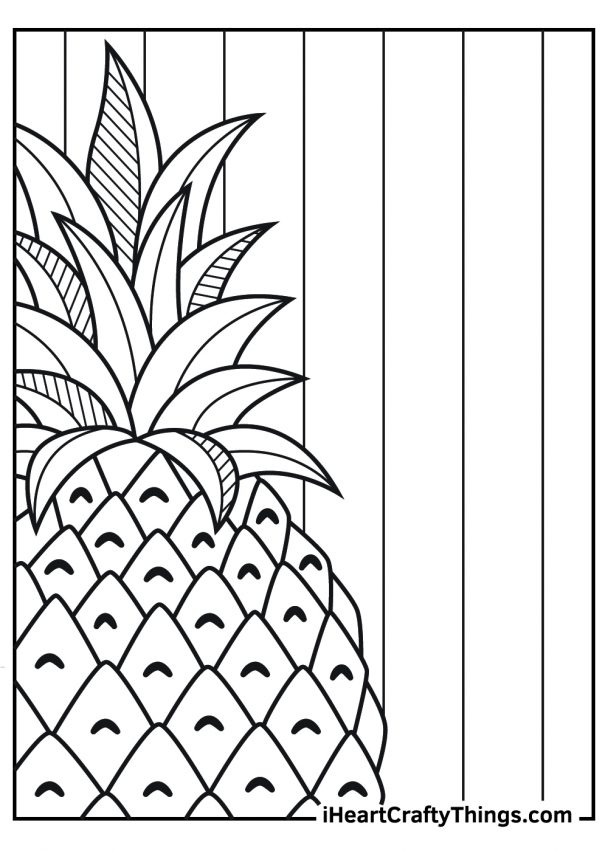 15 Pineapple Coloring Pages (100% Free Printables)