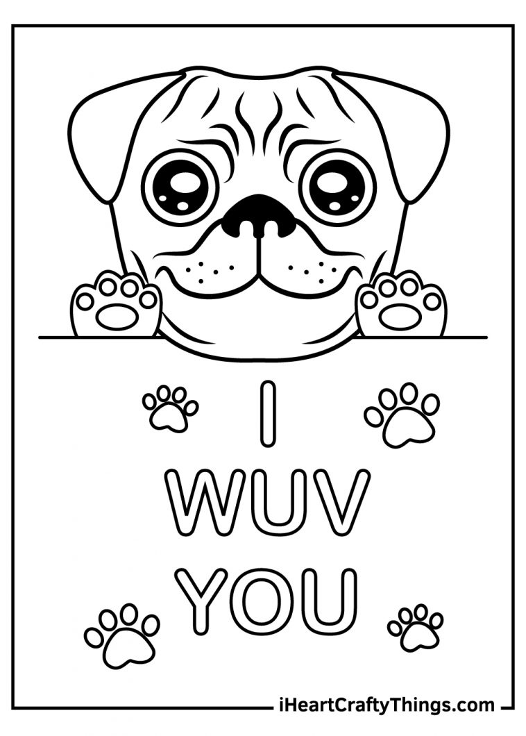 15 Pug Coloring Pages (100% Free Printables)