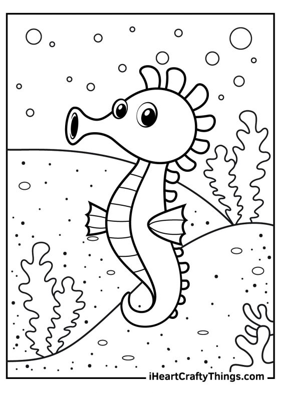 15 Seahorse Coloring Pages (100% Free Printables)