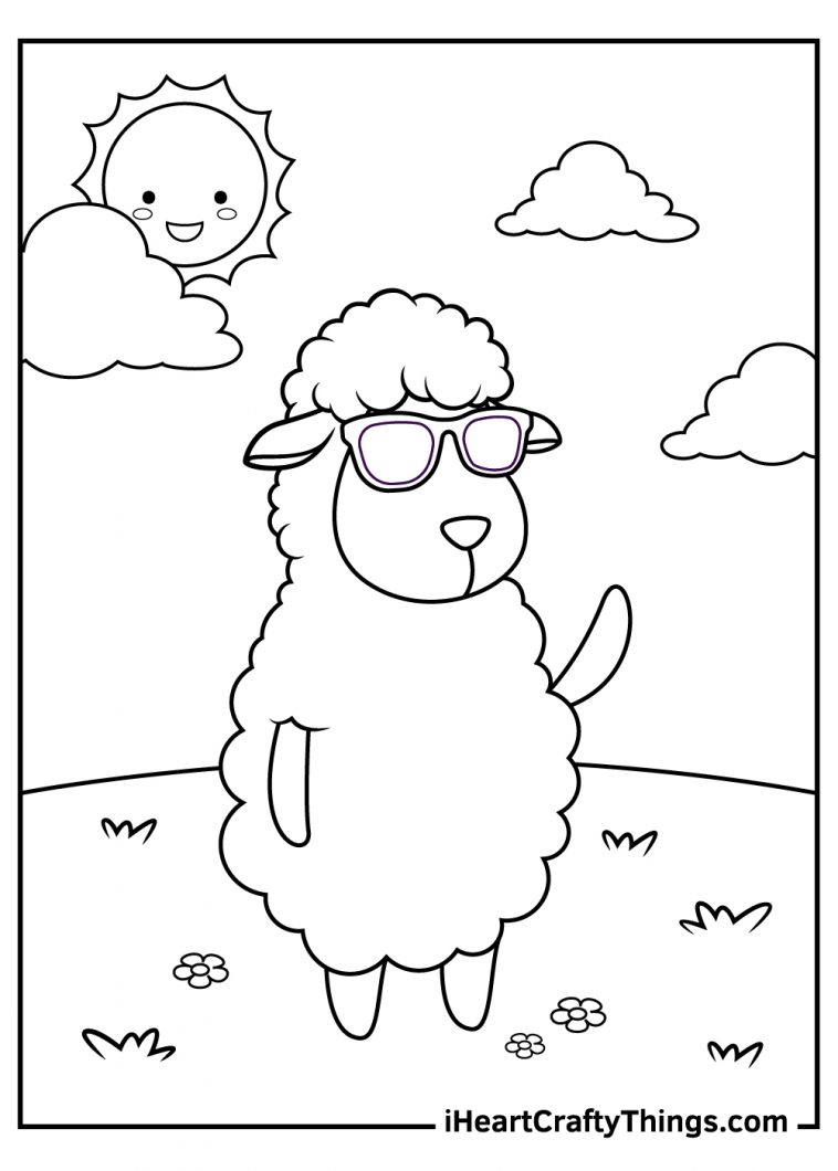 Sheep Coloring Pages (100% Free Printables)