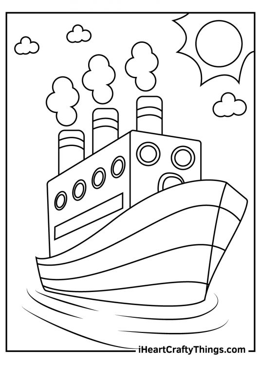 15 Ships And Boats Coloring Pages (100% Free Printables)
