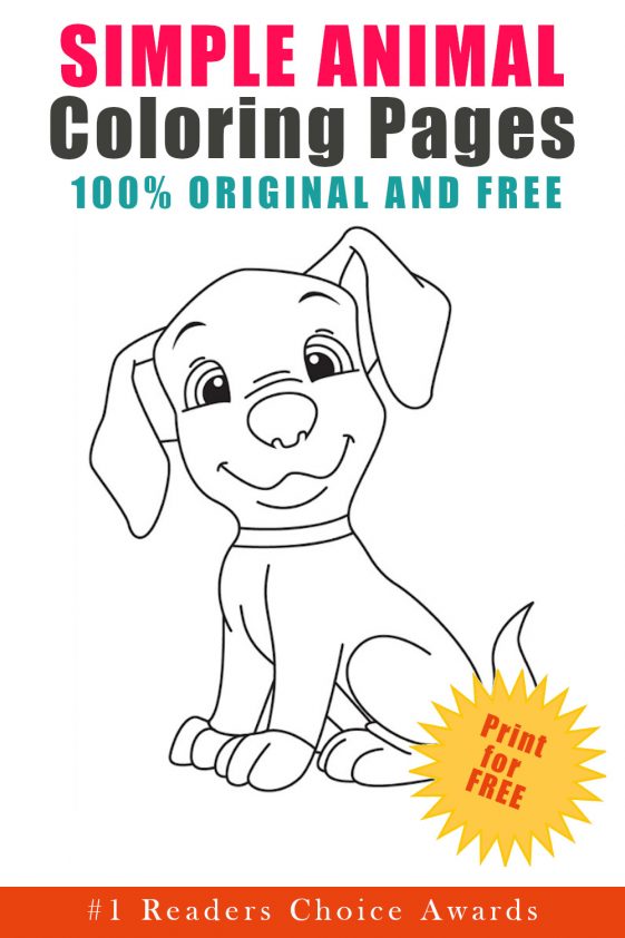 10 Simple Animal Coloring Pages (100% Free Printables)