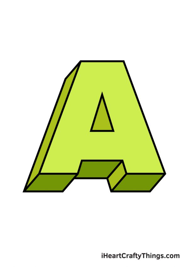 3D Letters Drawing - How To Draw 3D Letters Step By Step