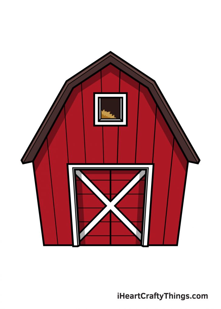Barn Drawing - How To Draw A Barn Step By Step