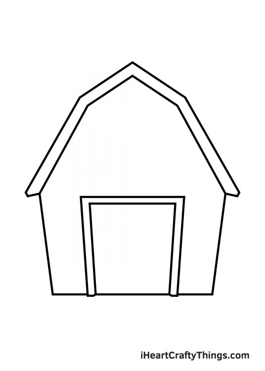 Barn Drawing - How To Draw A Barn Step By Step