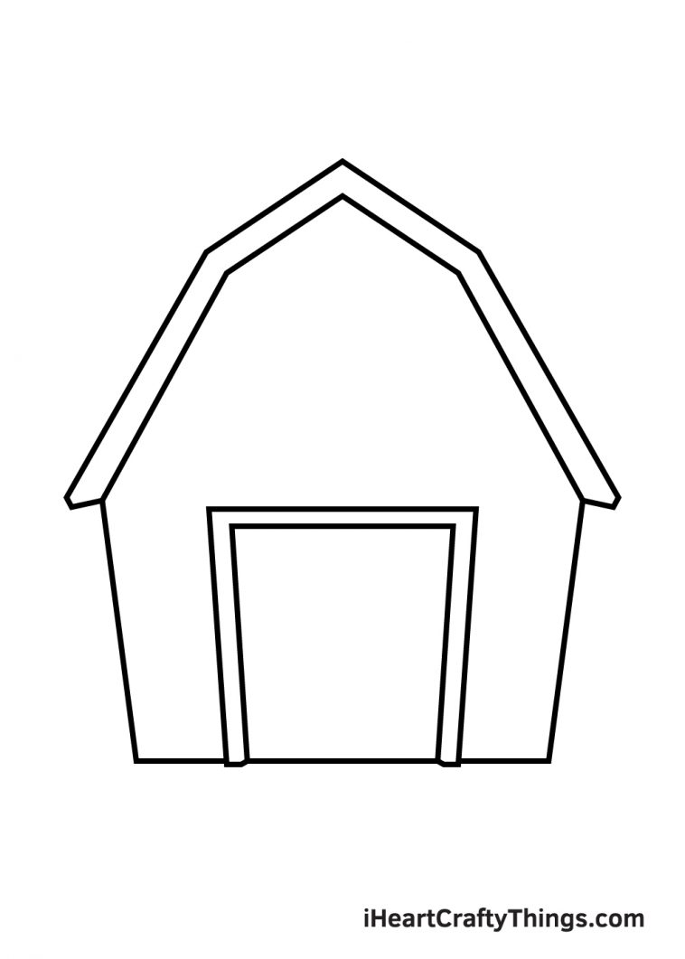 Barn Drawing - How To Draw A Barn Step By Step