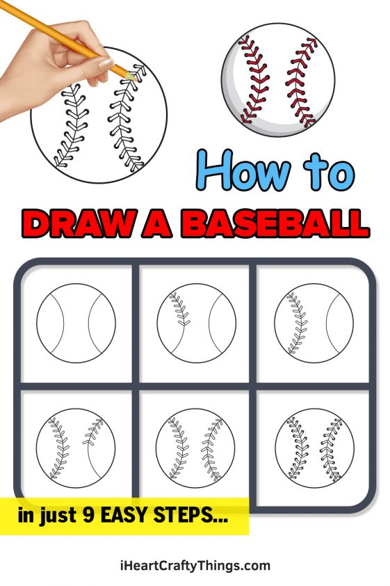 Baseball Drawing - How To Draw A Baseball Step By Step